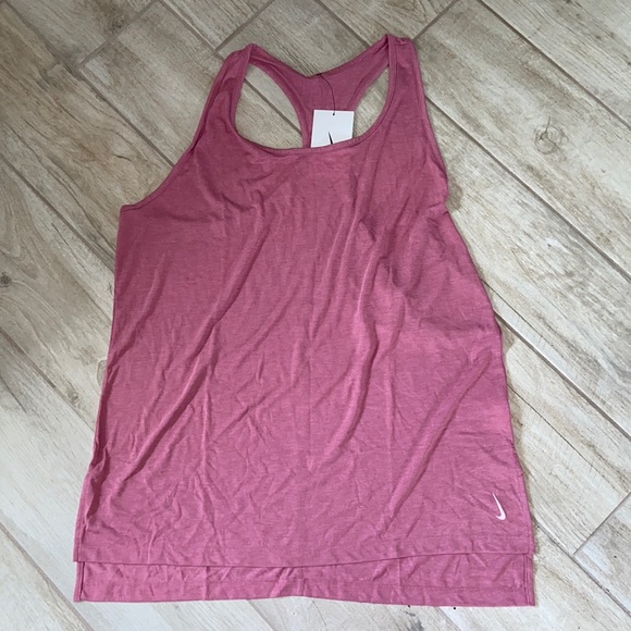 Nike | Tops | Nike Yoga Womens Rose Pink Workout Tank Top Cq8826 64 ...